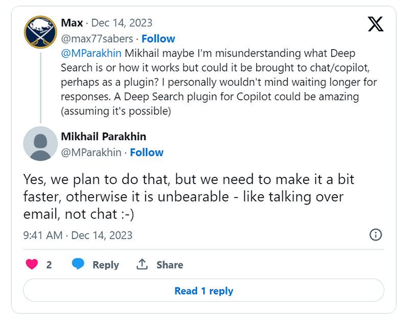 مایکروسافت احتمالاً Deep Search را به Copilot می‌آورد